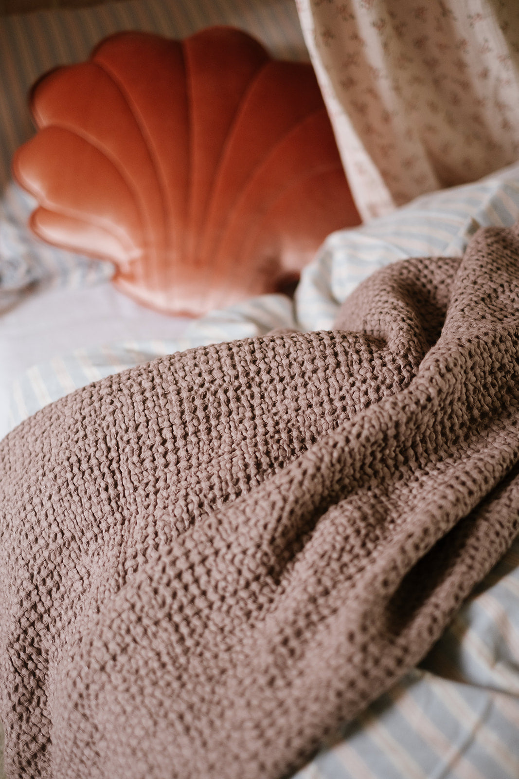 waffle cotton cot blanket